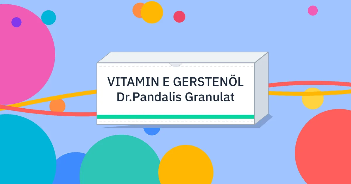 Symbolbild: Packung mit der Aufschrift VITAMIN E GERSTENÖL Dr.Pandalis Granulat (PZN 07271191) – Verfügbarkeit und Bezug in Apotheken in Frankfurt am Main