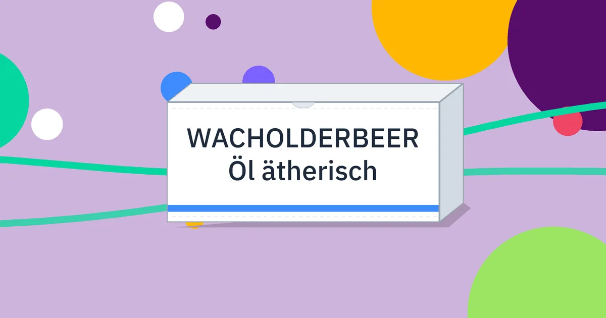 Symbolbild: Packung mit der Aufschrift WACHOLDERBEER Öl ätherisch (PZN 15236642) – Verfügbarkeit und Bezug in Apotheken in Frankfurt am Main