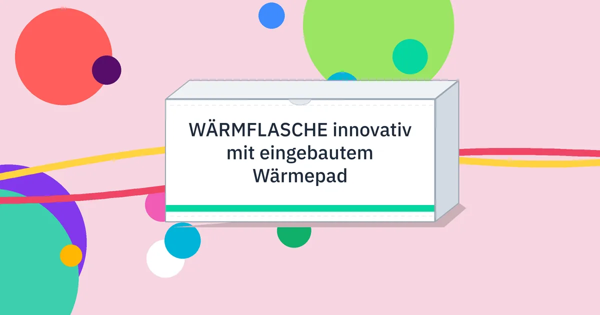 Symbolbild: Packung mit der Aufschrift WÄRMFLASCHE innovativ mit eingebautem Wärmepad (PZN 11363295) – Verfügbarkeit und Bezug in Apotheken in Frankfurt am Main