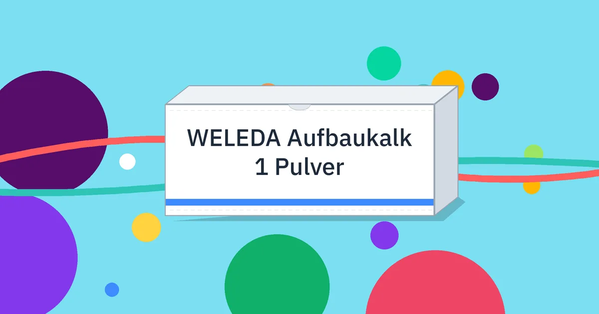 Symbolbild: Packung mit der Aufschrift WELEDA Aufbaukalk 1 Pulver (PZN 11514469) – Verfügbarkeit und Bezug in Apotheken in Frankfurt am Main