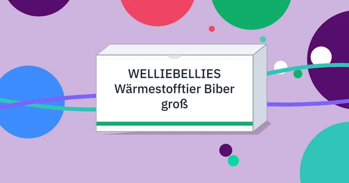 Symbolbild: Packung mit der Aufschrift WELLIEBELLIES Wärmestofftier Biber groß (PZN 11511778) – Verfügbarkeit und Bezug in Apotheken in Frankfurt am Main