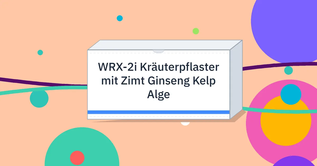 Symbolbild: Packung mit der Aufschrift WRX-2i Kräuterpflaster mit Zimt Ginseng Kelp Alge (PZN 18074766) – Verfügbarkeit und Bezug in Apotheken in Frankfurt am Main