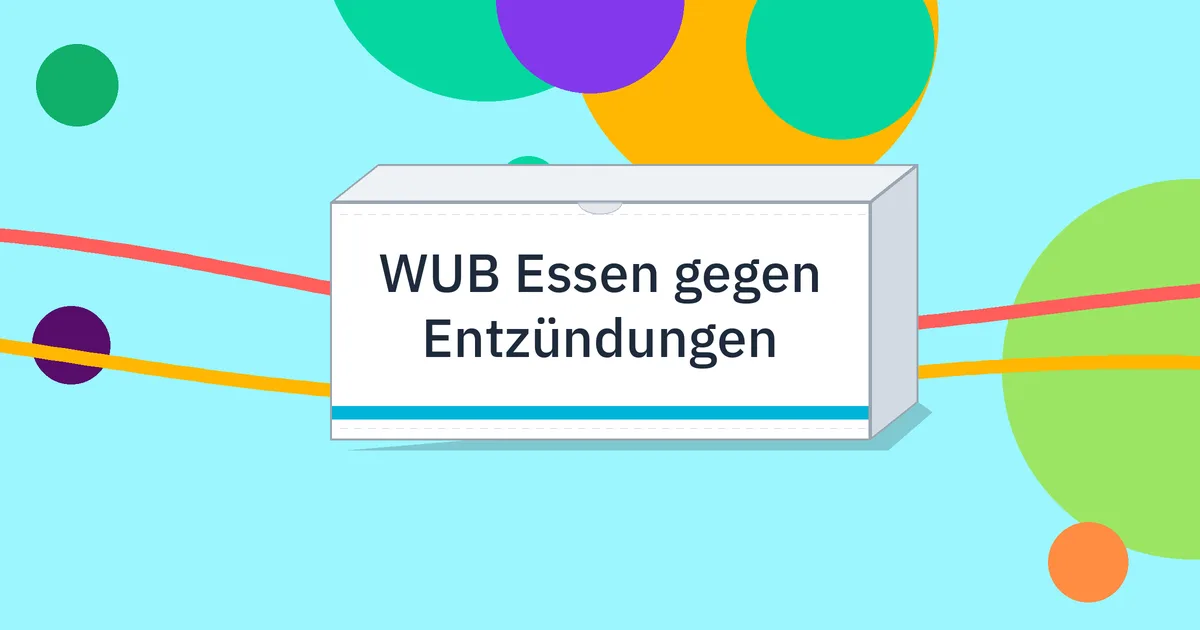 Symbolbild: Packung mit der Aufschrift WUB Essen gegen Entzündungen (PZN 16939512) – Verfügbarkeit und Bezug in Apotheken in Frankfurt am Main