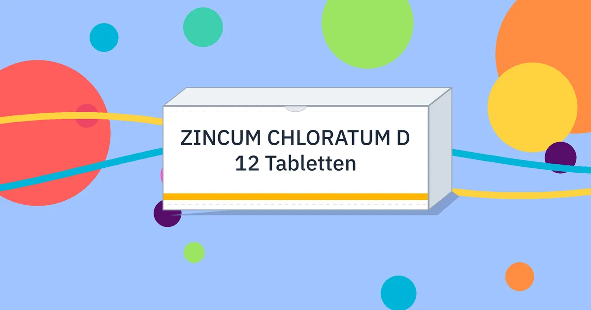 Symbolbild: Packung mit der Aufschrift ZINCUM CHLORATUM D 12 Tabletten (PZN 04242616) – Verfügbarkeit und Bezug in Apotheken in Frankfurt am Main