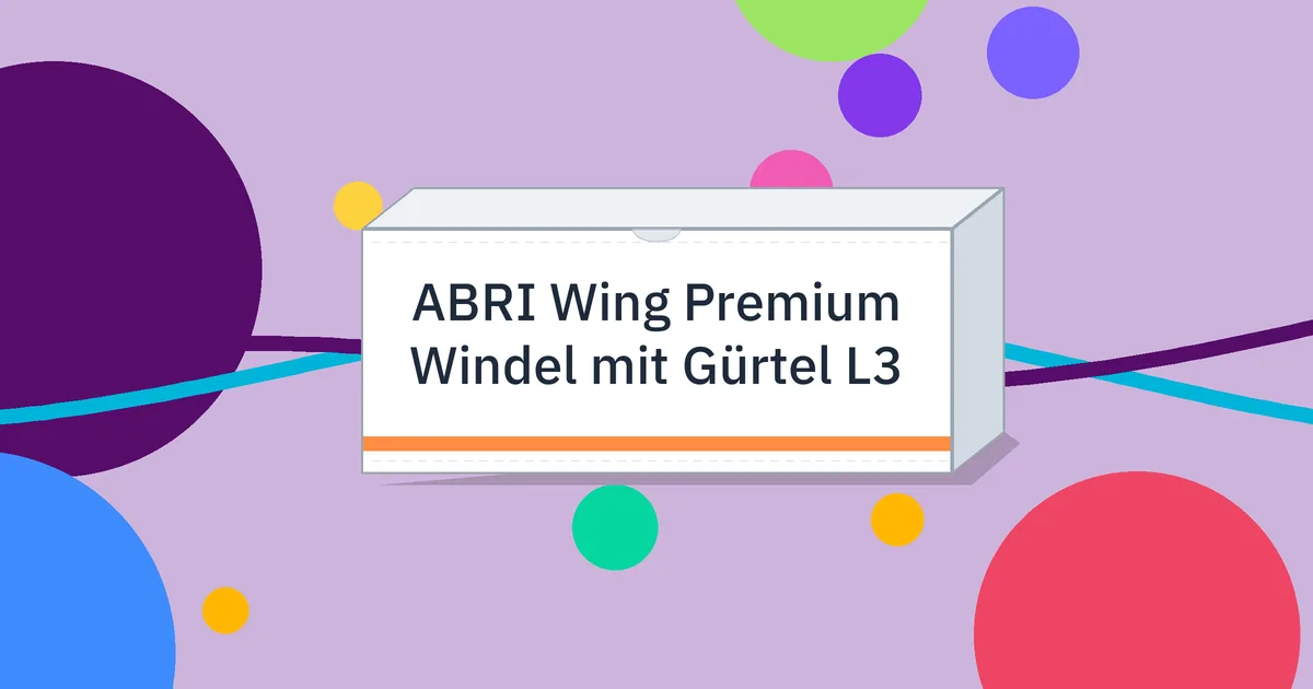 Symbolbild: Packung mit der Aufschrift ABRI Wing Premium Windel mit Gürtel L3 (PZN 14409253) – Verfügbarkeit und Bezug in Apotheken in Frankfurt am Main