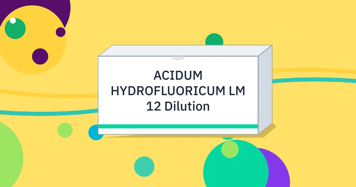 Symbolbild: Packung mit der Aufschrift ACIDUM HYDROFLUORICUM LM 12 Dilution (PZN 13500388) – Verfügbarkeit und Bezug in Apotheken in Frankfurt am Main
