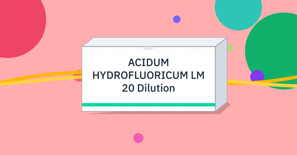 Symbolbild: Packung mit der Aufschrift ACIDUM HYDROFLUORICUM LM 20 Dilution (PZN 13500460) – Verfügbarkeit und Bezug in Apotheken in Frankfurt am Main