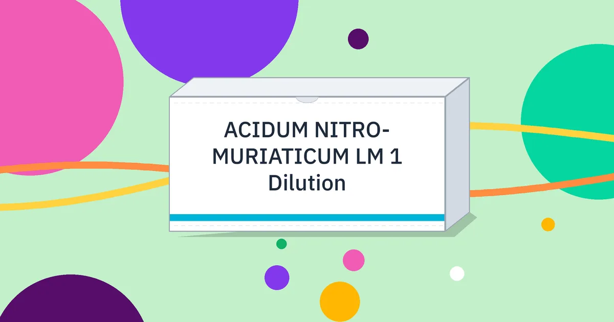 Symbolbild: Packung mit der Aufschrift ACIDUM NITRO-MURIATICUM LM 1 Dilution (PZN 13279860) – Verfügbarkeit und Bezug in Apotheken in Frankfurt am Main