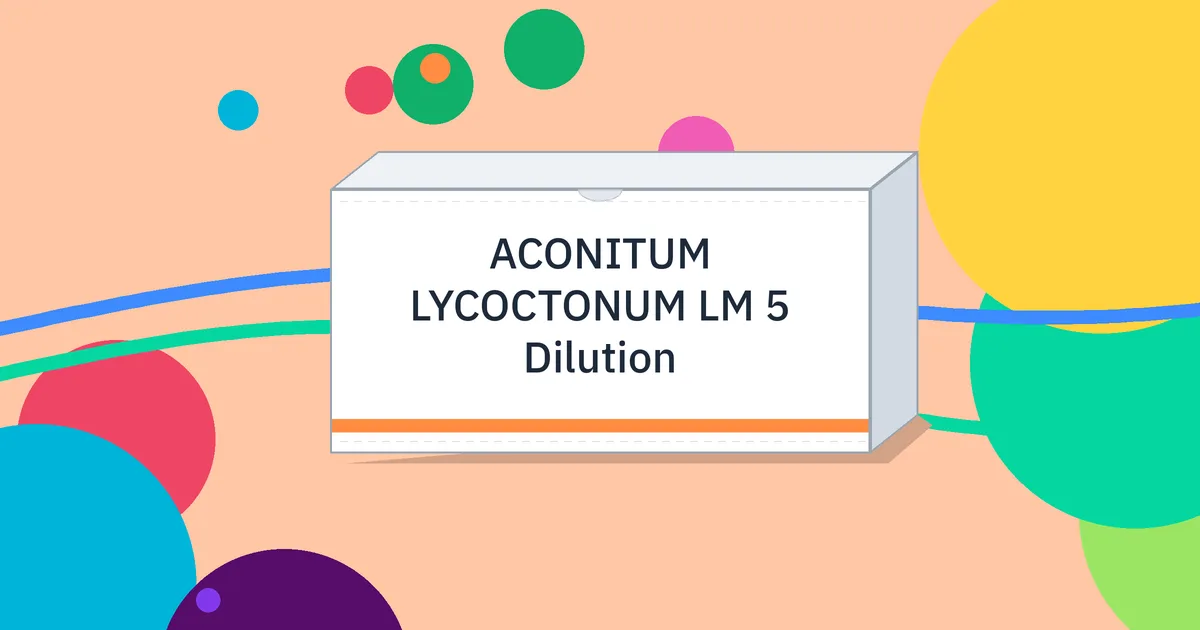Symbolbild: Packung mit der Aufschrift ACONITUM LYCOCTONUM LM 5 Dilution (PZN 13291401) – Verfügbarkeit und Bezug in Apotheken in Frankfurt am Main