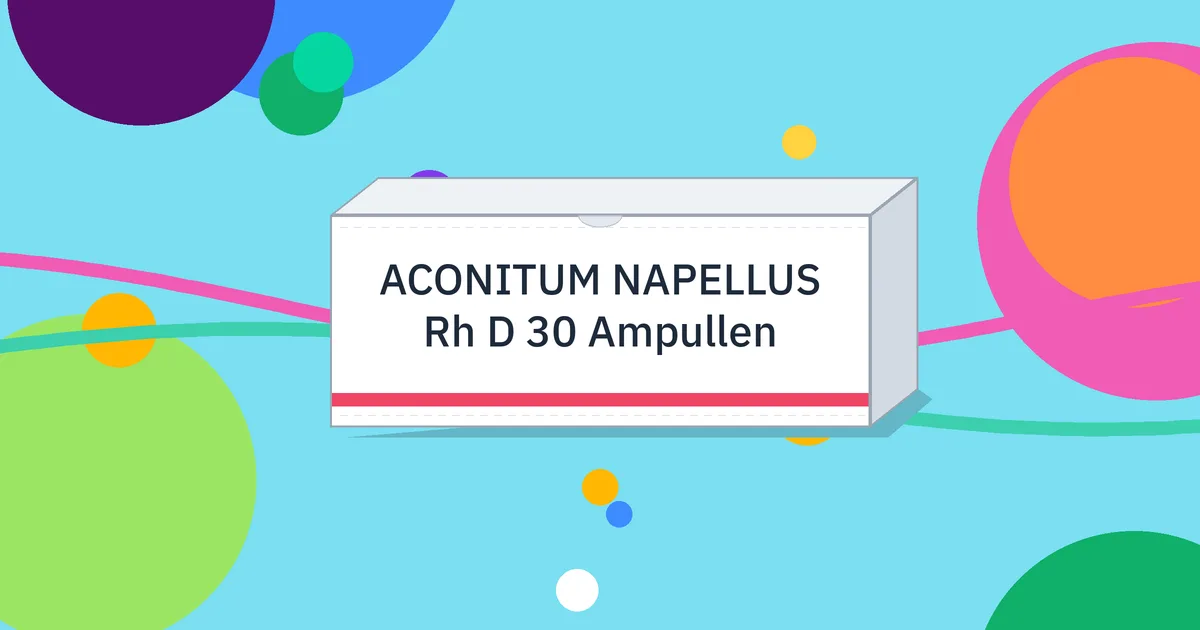 Symbolbild: Packung mit der Aufschrift ACONITUM NAPELLUS Rh D 30 Ampullen (PZN 01617139) – Verfügbarkeit und Bezug in Apotheken in Frankfurt am Main