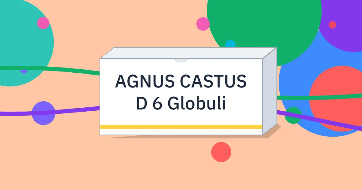 Symbolbild: Packung mit der Aufschrift AGNUS CASTUS D 6 Globuli (PZN 20784311) – Verfügbarkeit und Bezug in Apotheken in Frankfurt am Main