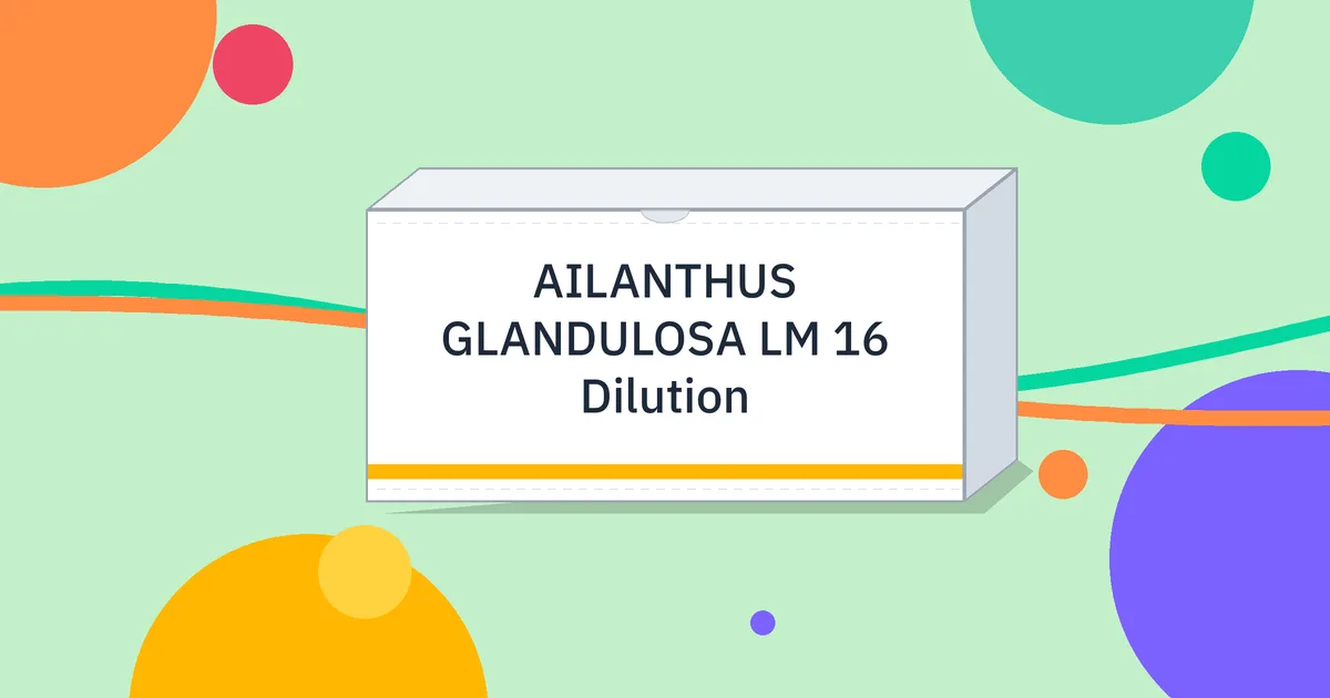 Symbolbild: Packung mit der Aufschrift AILANTHUS GLANDULOSA LM 16 Dilution (PZN 13307898) – Verfügbarkeit und Bezug in Apotheken in Frankfurt am Main