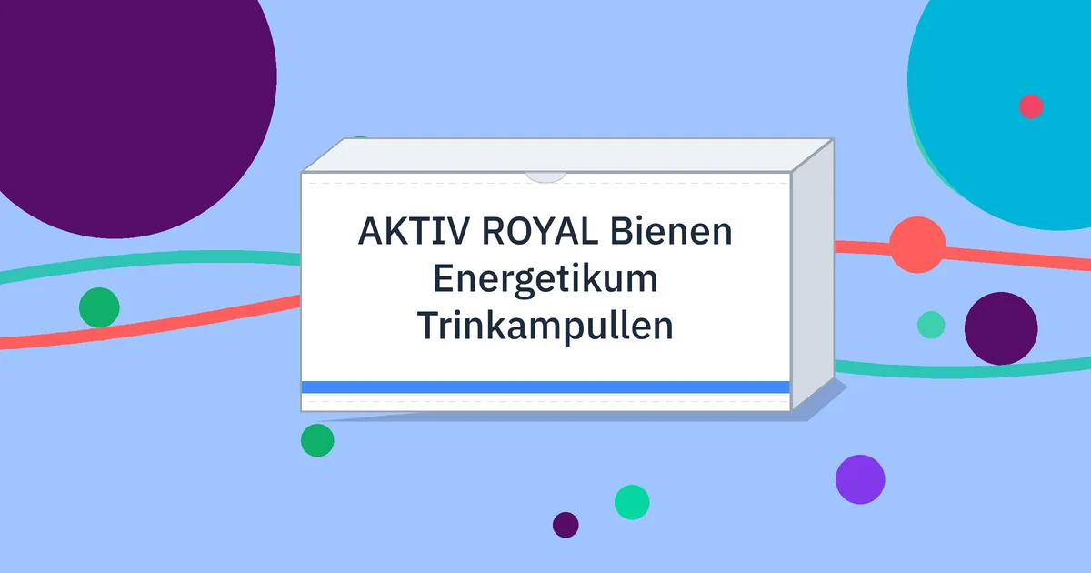 Symbolbild: Packung mit der Aufschrift AKTIV ROYAL Bienen Energetikum Trinkampullen (PZN 02146529) – Verfügbarkeit und Bezug in Apotheken in Frankfurt am Main