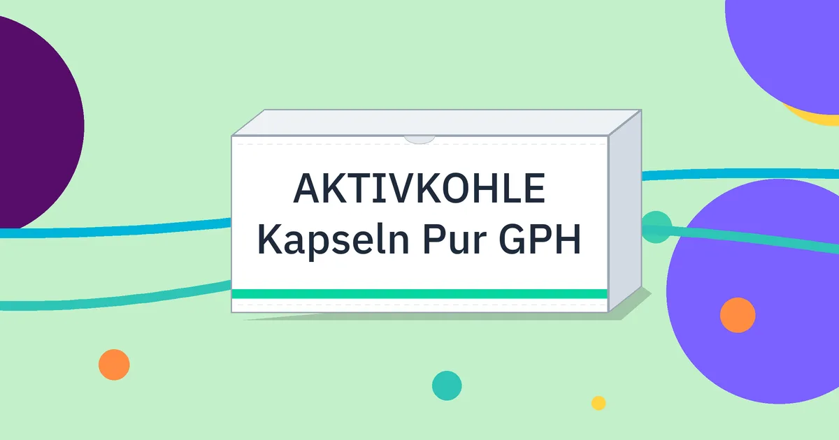 Symbolbild: Packung mit der Aufschrift AKTIVKOHLE Kapseln Pur GPH (PZN 16570780) – Verfügbarkeit und Bezug in Apotheken in Frankfurt am Main