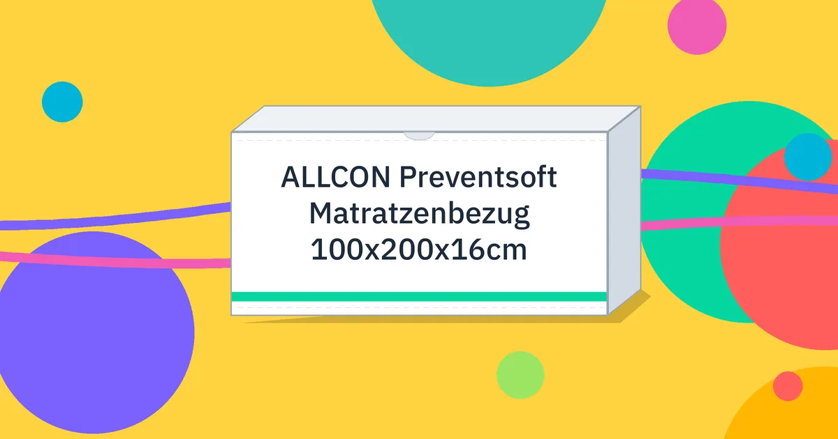 Symbolbild: Packung mit der Aufschrift ALLCON Preventsoft Matratzenbezug 100x200x16cm (PZN 03057495) – Verfügbarkeit und Bezug in Apotheken in Frankfurt am Main