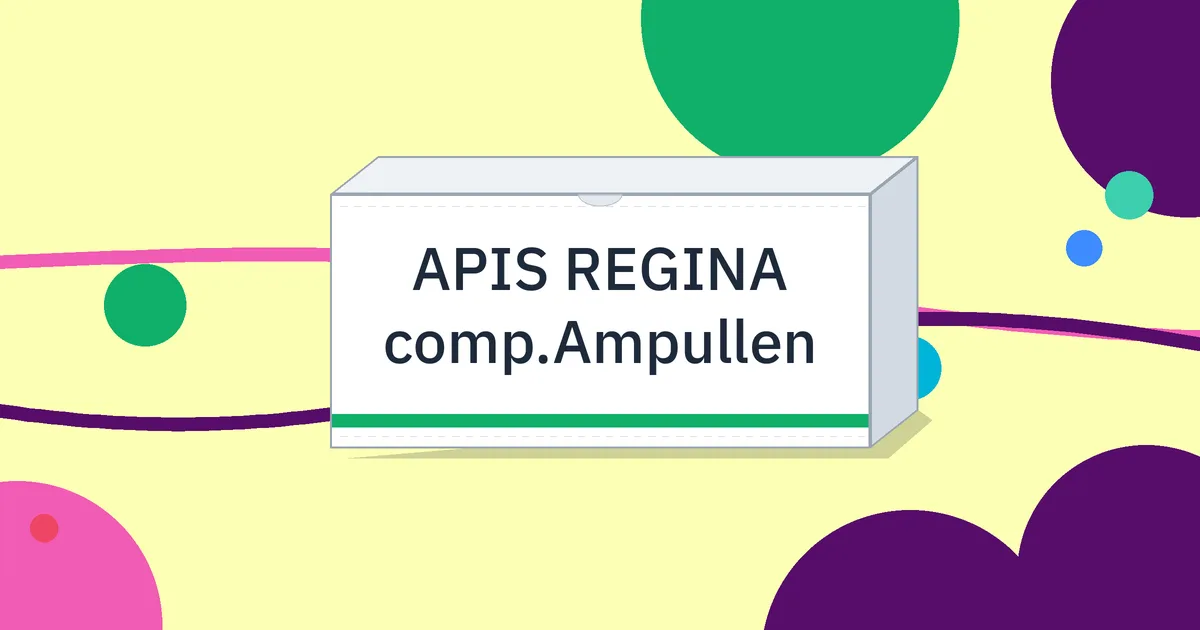 Symbolbild: Packung mit der Aufschrift APIS REGINA comp.Ampullen (PZN 01750619) – Verfügbarkeit und Bezug in Apotheken in Frankfurt am Main