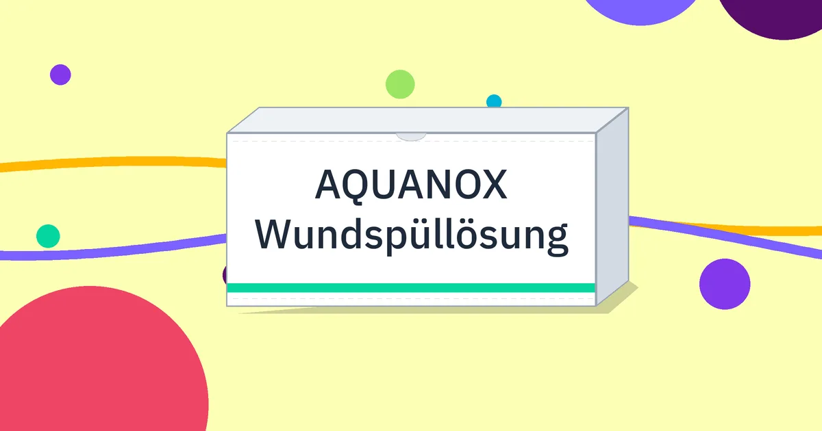Symbolbild: Packung mit der Aufschrift AQUANOX Wundspüllösung (PZN 19635563) – Verfügbarkeit und Bezug in Apotheken in Frankfurt am Main