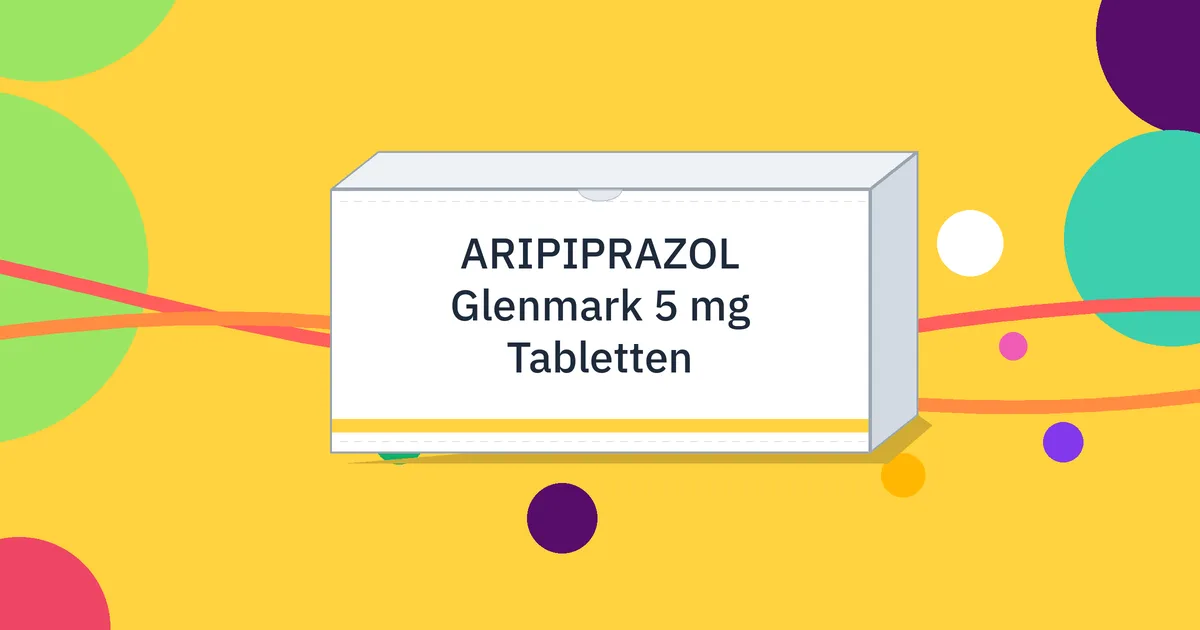 Symbolbild: Packung mit der Aufschrift ARIPIPRAZOL Glenmark 5 mg Tabletten (PZN 10788319) – Verfügbarkeit und Bezug in Apotheken in Frankfurt am Main