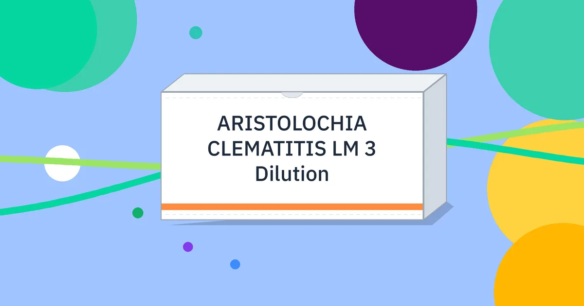 Symbolbild: Packung mit der Aufschrift ARISTOLOCHIA CLEMATITIS LM 3 Dilution (PZN 13391083) – Verfügbarkeit und Bezug in Apotheken in Frankfurt am Main