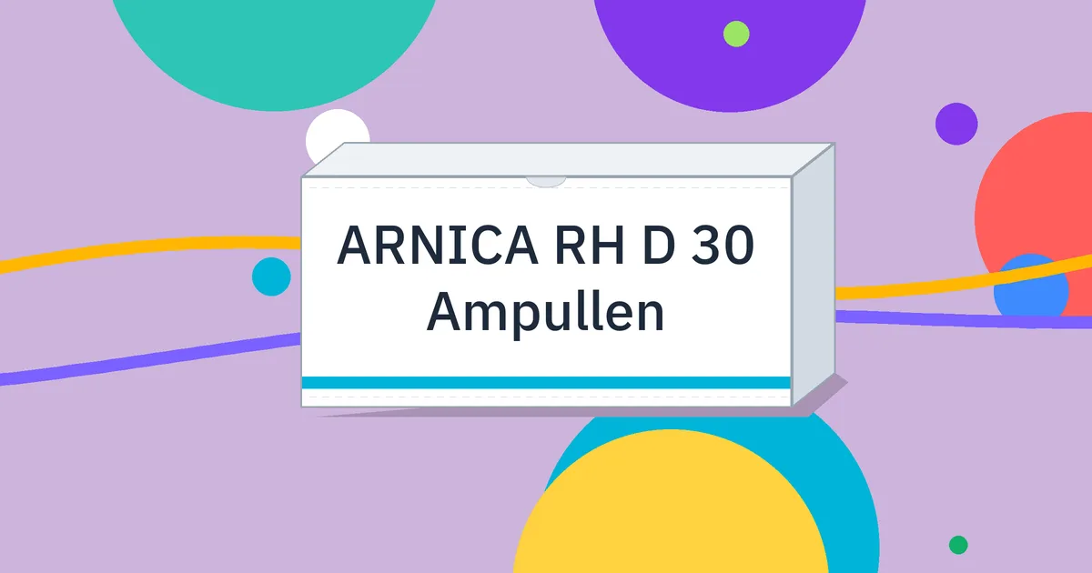Symbolbild: Packung mit der Aufschrift ARNICA RH D 30 Ampullen (PZN 01618699) – Verfügbarkeit und Bezug in Apotheken in Frankfurt am Main