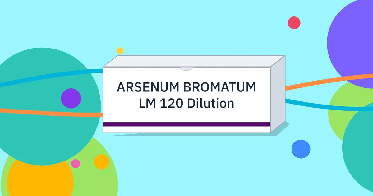 Symbolbild: Packung mit der Aufschrift ARSENUM BROMATUM LM 120 Dilution (PZN 12771636) – Verfügbarkeit und Bezug in Apotheken in Frankfurt am Main