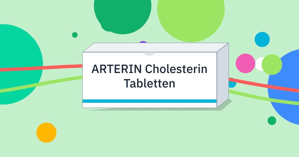 Symbolbild: Packung mit der Aufschrift ARTERIN Cholesterin Tabletten (PZN 16333910) – Verfügbarkeit und Bezug in Apotheken in Frankfurt am Main