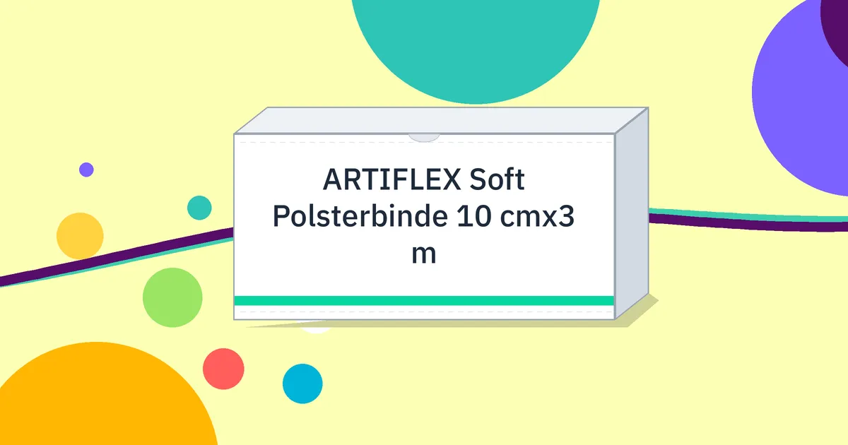 Symbolbild: Packung mit der Aufschrift ARTIFLEX Soft Polsterbinde 10 cmx3 m (PZN 19266025) – Verfügbarkeit und Bezug in Apotheken in Frankfurt am Main