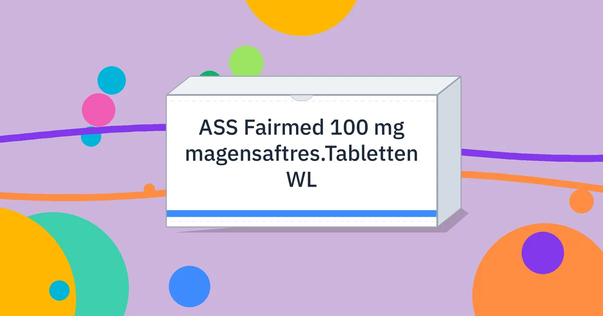 Symbolbild: Packung mit der Aufschrift ASS Fairmed 100 mg magensaftres.Tabletten WL (PZN 16236319) – Verfügbarkeit und Bezug in Apotheken in Frankfurt am Main
