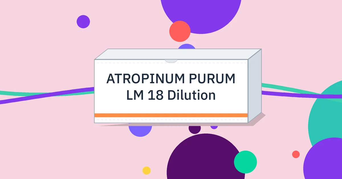 Symbolbild: Packung mit der Aufschrift ATROPINUM PURUM LM 18 Dilution (PZN 12782545) – Verfügbarkeit und Bezug in Apotheken in Frankfurt am Main