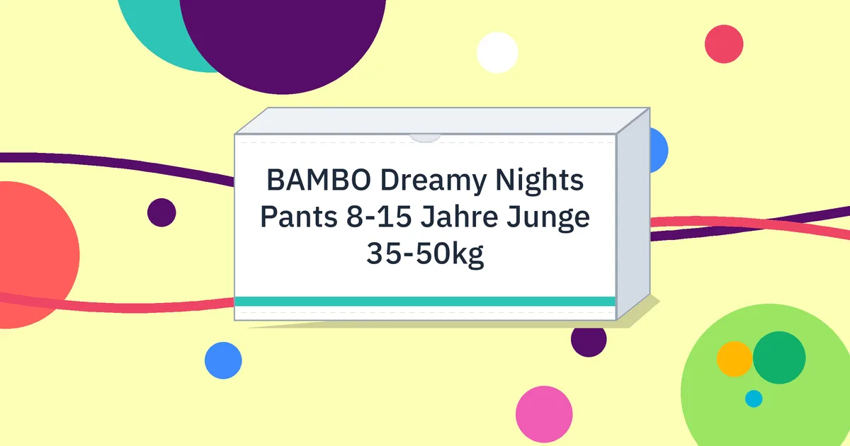 Symbolbild: Packung mit der Aufschrift BAMBO Dreamy Nights Pants 8-15 Jahre Junge 35-50kg (PZN 18322402) – Verfügbarkeit und Bezug in Apotheken in Frankfurt am Main