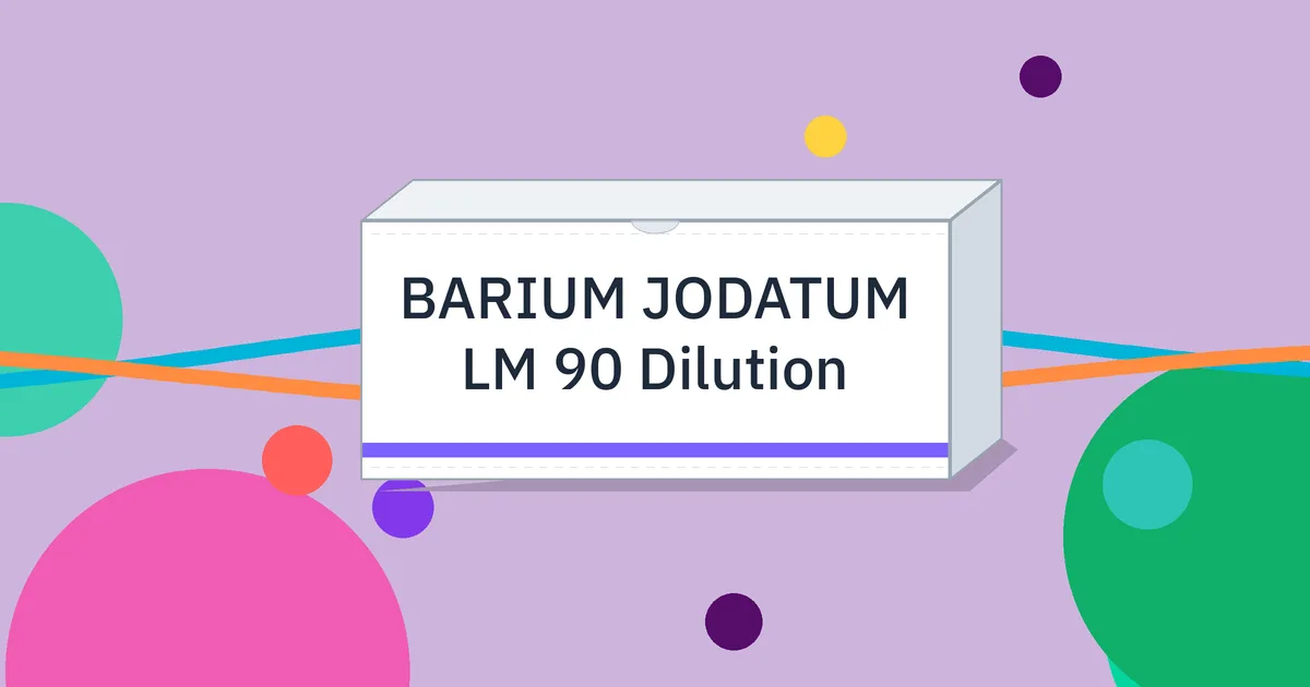 Symbolbild: Packung mit der Aufschrift BARIUM JODATUM LM 90 Dilution (PZN 12790125) – Verfügbarkeit und Bezug in Apotheken in Frankfurt am Main