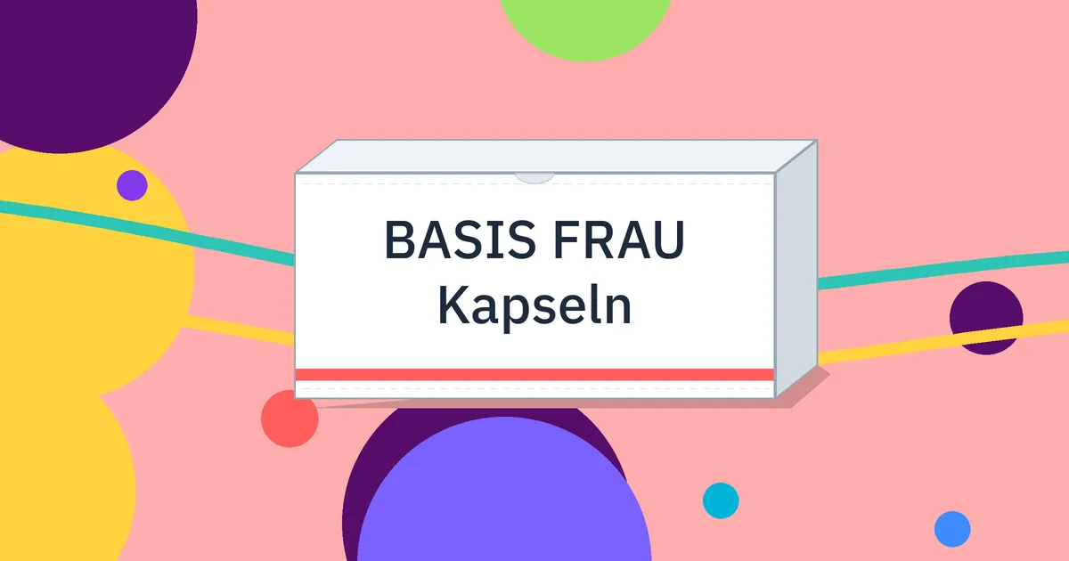 Symbolbild: Packung mit der Aufschrift BASIS FRAU Kapseln (PZN 18214173) – Verfügbarkeit und Bezug in Apotheken in Frankfurt am Main