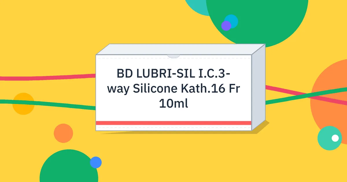 Symbolbild: Packung mit der Aufschrift BD LUBRI-SIL I.C.3-way Silicone Kath.16 Fr 10ml (PZN 20594674) – Verfügbarkeit und Bezug in Apotheken in Frankfurt am Main