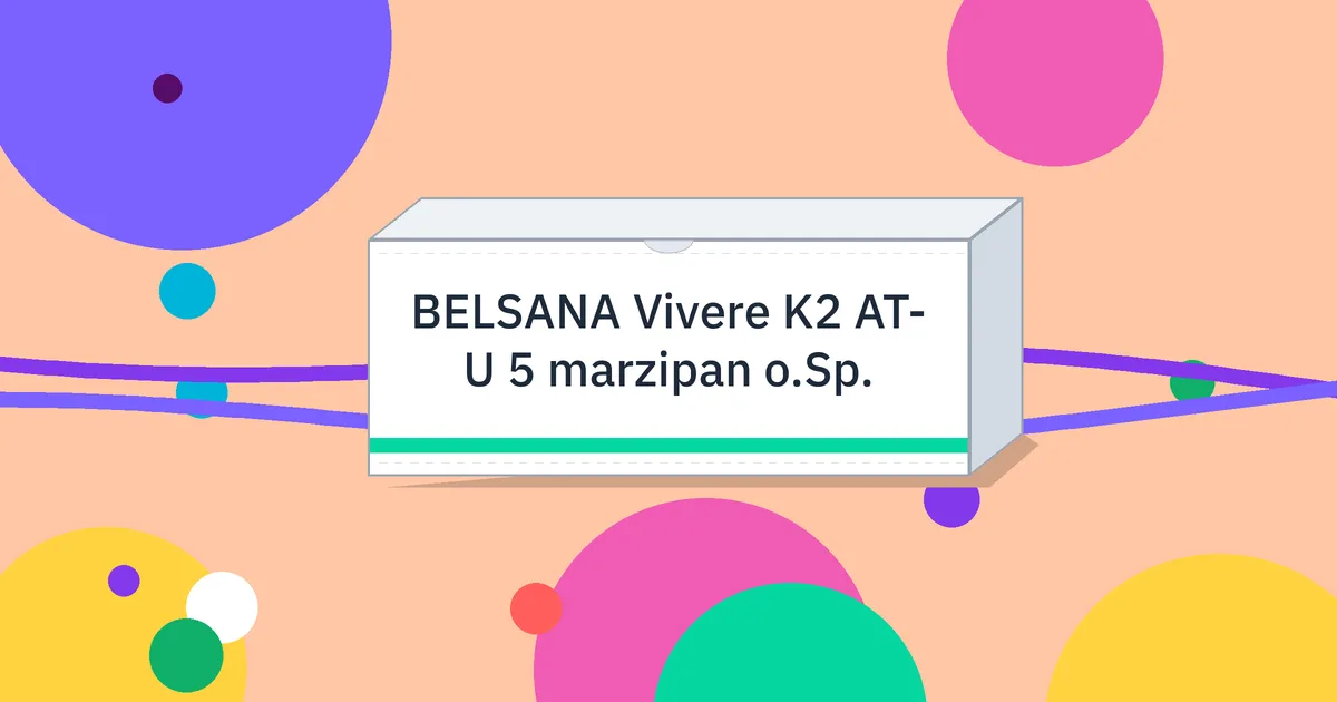 Symbolbild: Packung mit der Aufschrift BELSANA Vivere K2 AT-U 5 marzipan o.Sp. (PZN 12187564) – Verfügbarkeit und Bezug in Apotheken in Frankfurt am Main