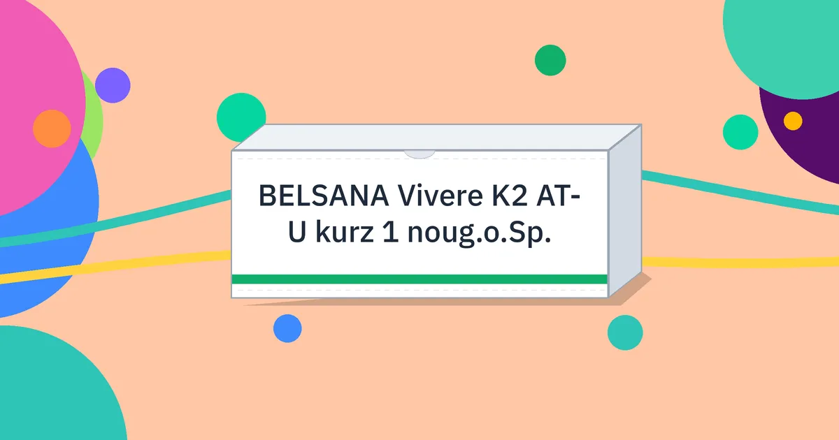 Symbolbild: Packung mit der Aufschrift BELSANA Vivere K2 AT-U kurz 1 noug.o.Sp. (PZN 08534847) – Verfügbarkeit und Bezug in Apotheken in Frankfurt am Main