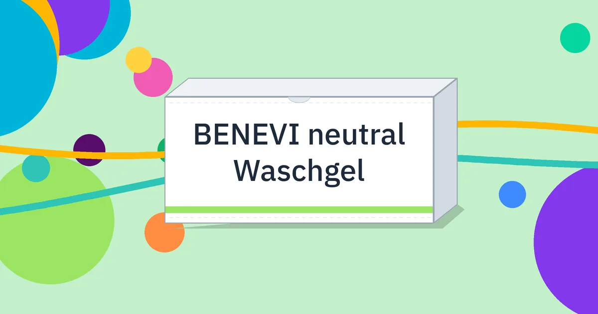 Symbolbild: Packung mit der Aufschrift BENEVI neutral Waschgel (PZN 05892055) – Verfügbarkeit und Bezug in Apotheken in Frankfurt am Main