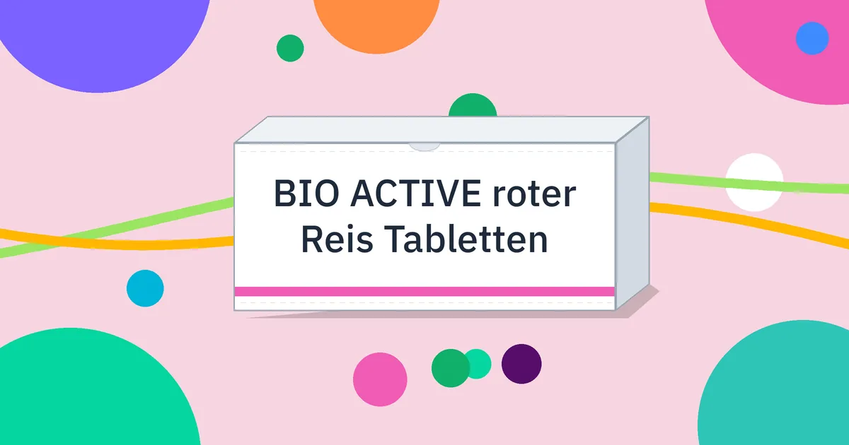 Symbolbild: Packung mit der Aufschrift BIO ACTIVE roter Reis Tabletten (PZN 18604081) – Verfügbarkeit und Bezug in Apotheken in Frankfurt am Main