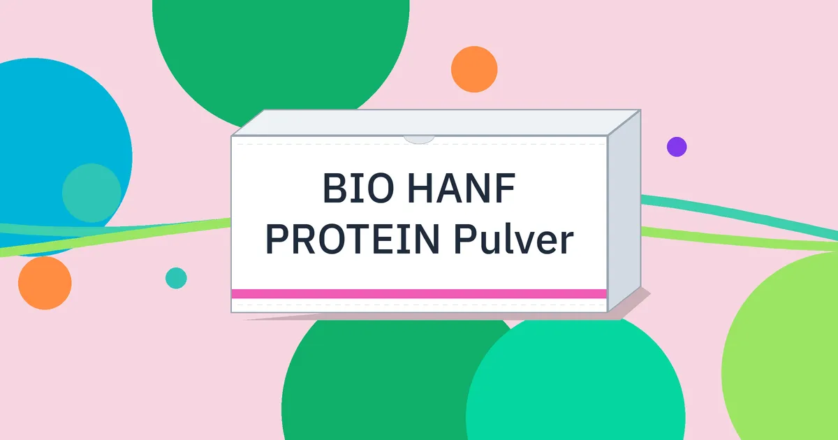 Symbolbild: Packung mit der Aufschrift BIO HANF PROTEIN Pulver (PZN 19307646) – Verfügbarkeit und Bezug in Apotheken in Frankfurt am Main