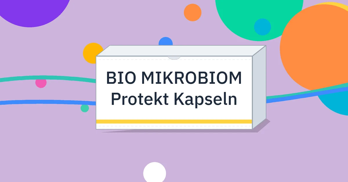 Symbolbild: Packung mit der Aufschrift BIO MIKROBIOM Protekt Kapseln (PZN 18771330) – Verfügbarkeit und Bezug in Apotheken in Frankfurt am Main