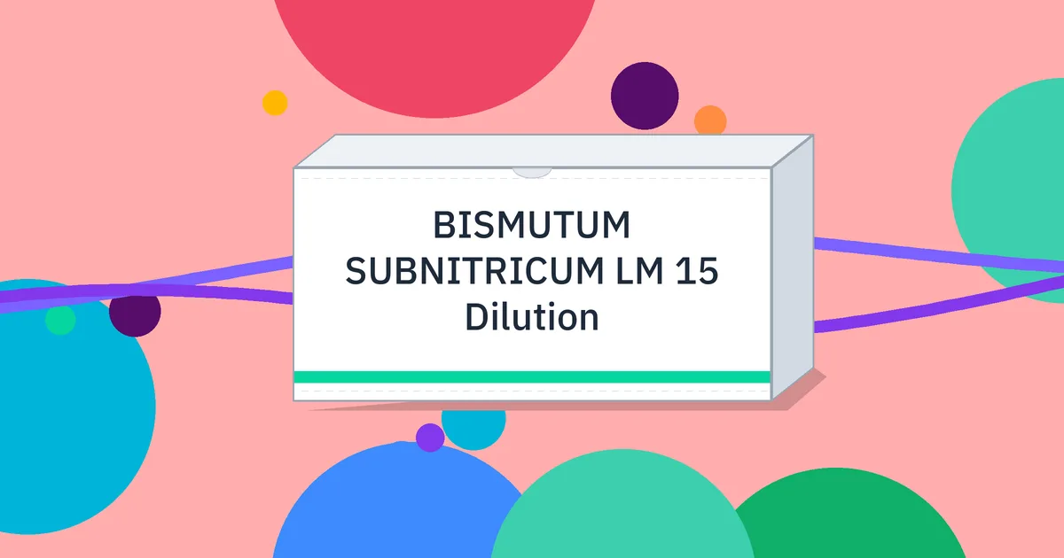 Symbolbild: Packung mit der Aufschrift BISMUTUM SUBNITRICUM LM 15 Dilution (PZN 13388684) – Verfügbarkeit und Bezug in Apotheken in Frankfurt am Main