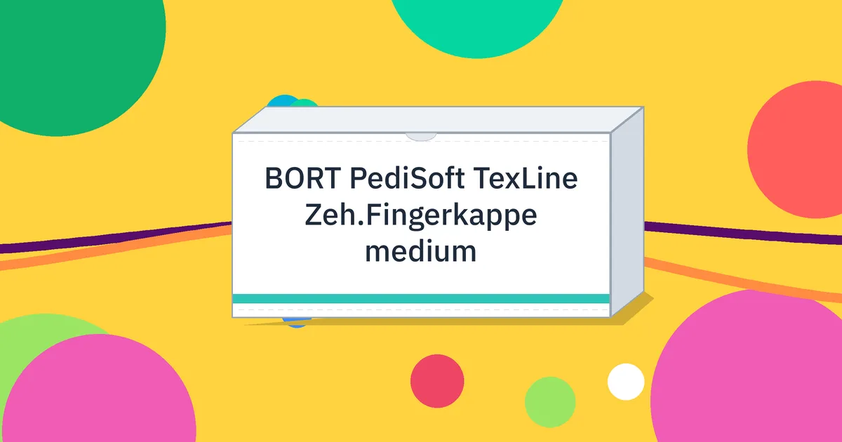 Symbolbild: Packung mit der Aufschrift BORT PediSoft TexLine Zeh.Fingerkappe medium (PZN 05563268) – Verfügbarkeit und Bezug in Apotheken in Frankfurt am Main