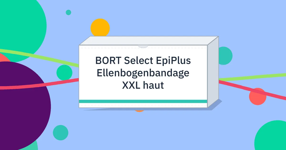 Symbolbild: Packung mit der Aufschrift BORT Select EpiPlus Ellenbogenbandage XXL haut (PZN 04737849) – Verfügbarkeit und Bezug in Apotheken in Frankfurt am Main