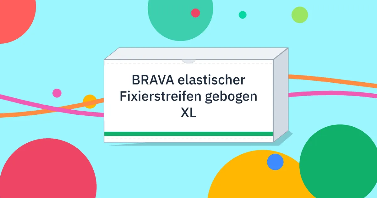 Symbolbild: Packung mit der Aufschrift BRAVA elastischer Fixierstreifen gebogen XL (PZN 15564062) – Verfügbarkeit und Bezug in Apotheken in Frankfurt am Main