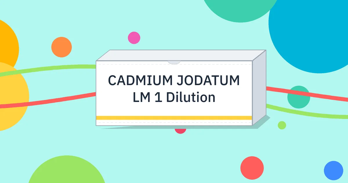 Symbolbild: Packung mit der Aufschrift CADMIUM JODATUM LM 1 Dilution (PZN 12798167) – Verfügbarkeit und Bezug in Apotheken in Frankfurt am Main