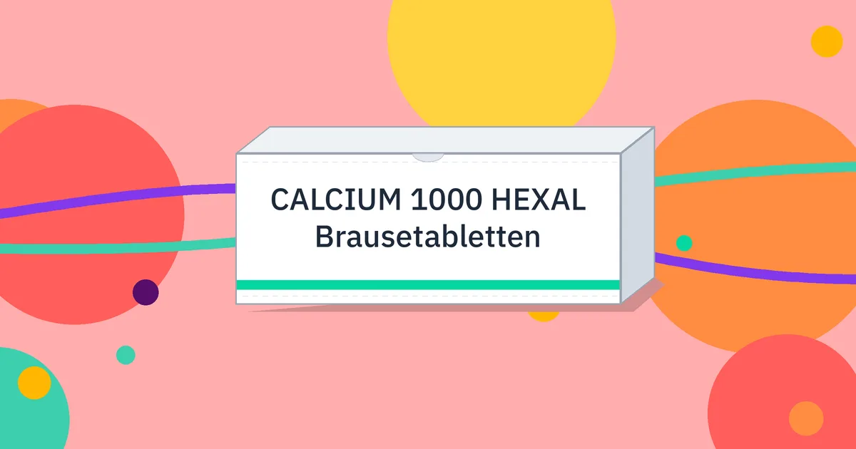 Symbolbild: Packung mit der Aufschrift CALCIUM 1000 HEXAL Brausetabletten (PZN 07383955) – Verfügbarkeit und Bezug in Apotheken in Frankfurt am Main