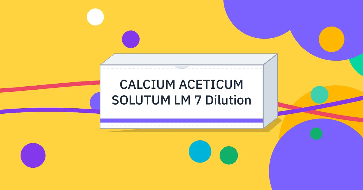 Symbolbild: Packung mit der Aufschrift CALCIUM ACETICUM SOLUTUM LM 7 Dilution (PZN 13406376) – Verfügbarkeit und Bezug in Apotheken in Frankfurt am Main