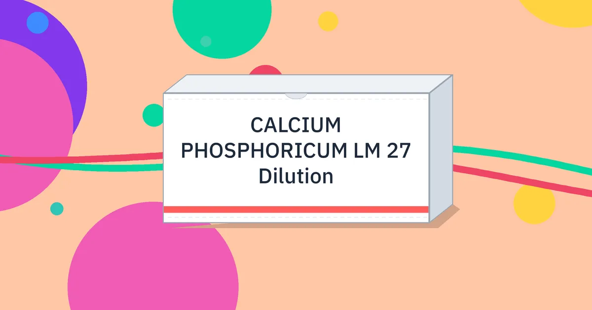 Symbolbild: Packung mit der Aufschrift CALCIUM PHOSPHORICUM LM 27 Dilution (PZN 12805393) – Verfügbarkeit und Bezug in Apotheken in Frankfurt am Main