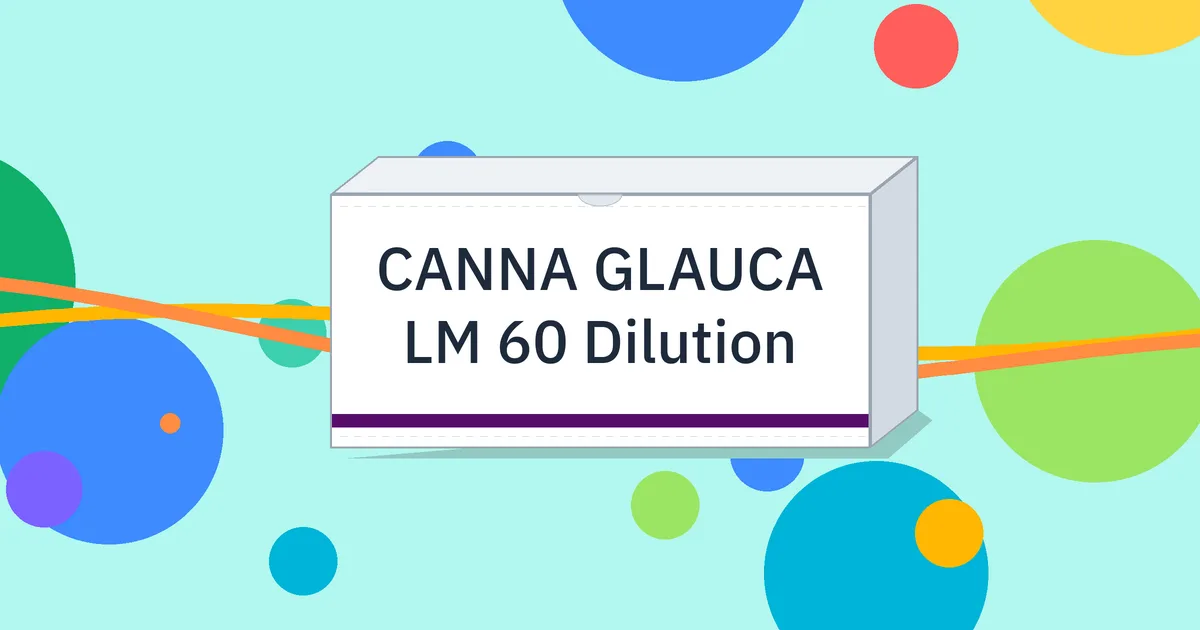 Symbolbild: Packung mit der Aufschrift CANNA GLAUCA LM 60 Dilution (PZN 13413241) – Verfügbarkeit und Bezug in Apotheken in Frankfurt am Main