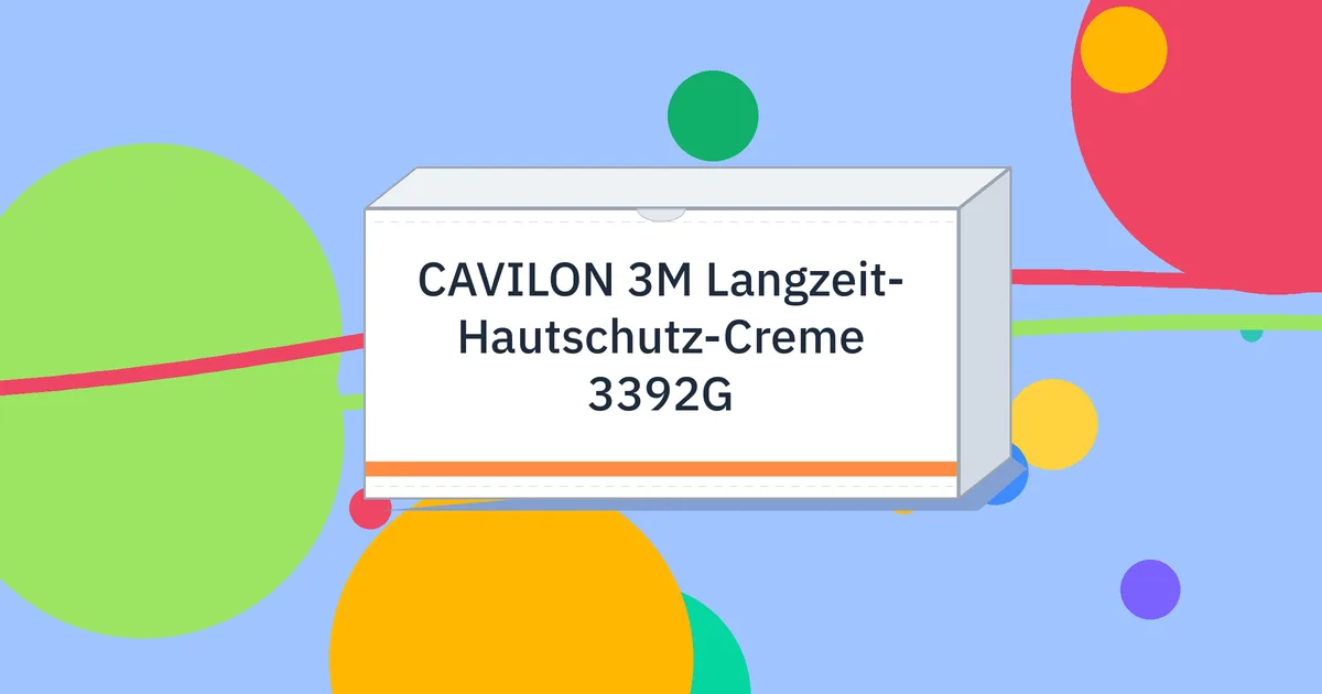 Symbolbild: Packung mit der Aufschrift CAVILON 3M Langzeit-Hautschutz-Creme 3392G (PZN 05991596) – Verfügbarkeit und Bezug in Apotheken in Frankfurt am Main