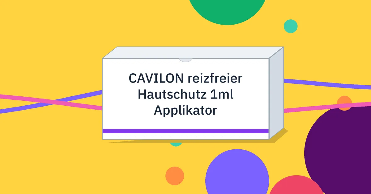 Symbolbild: Packung mit der Aufschrift CAVILON reizfreier Hautschutz 1ml Applikator (PZN 20544788) – Verfügbarkeit und Bezug in Apotheken in Frankfurt am Main